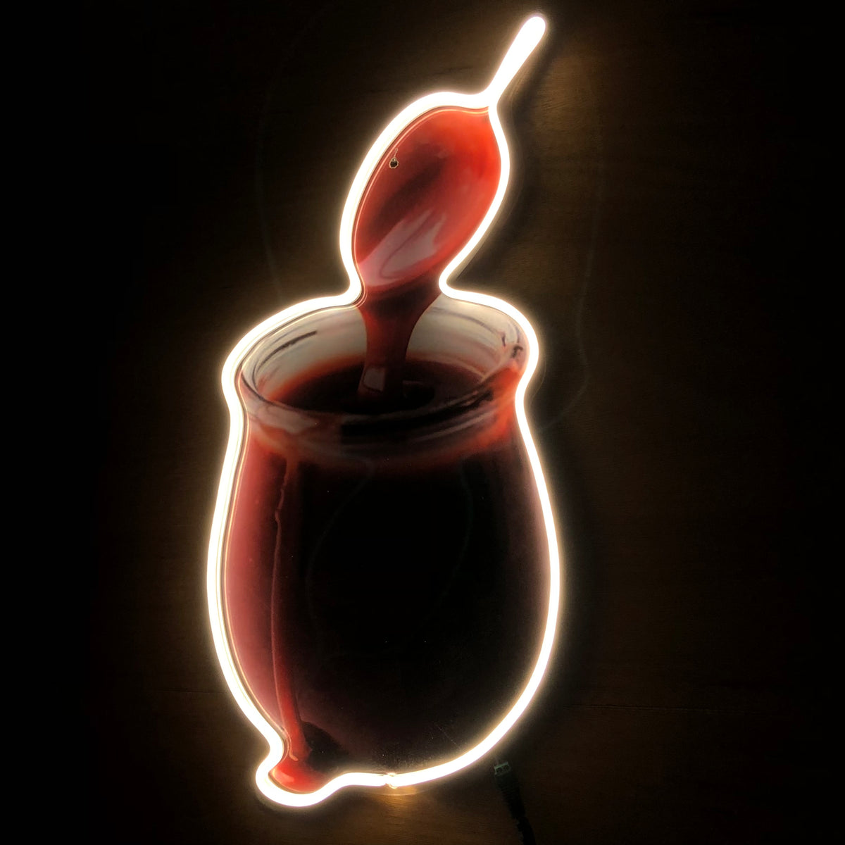 Letrero Led Neón con Vinil en Forma de Cajeta en Luz Cálida – La ...