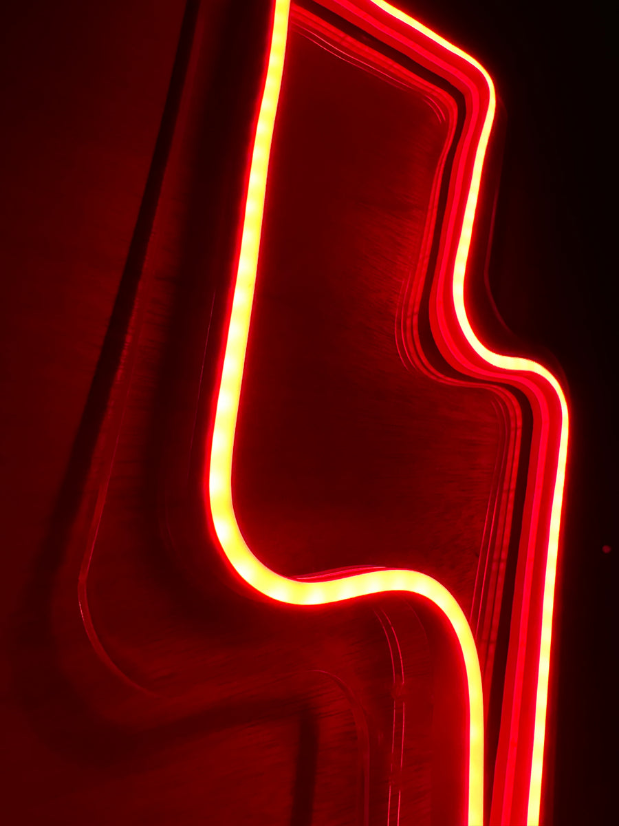 Letrero Led Neón en Forma de Rayo en Color Rojo – La Bombilla Iluminacion